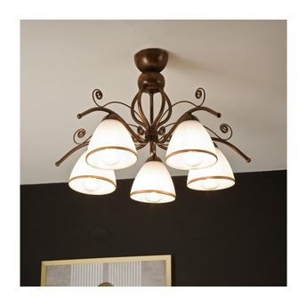 Lamkur Prisadený luster RETRO 3xE27/60W/230V bronz patina LA56135