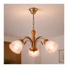 Lamkur Luster na reťazi TULIPAN 3xE27/60W/230V buk LA15071