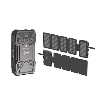 Viking-Power Bank s LED svietidlom, bezdrôtovým nabíjaním a solárnym ...